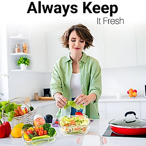 Glass Food Storage Containers 10 Packs - Eco Friendly Borosilicate Glass with BPA Free Locking Lids, Microwave Safe Prep Contaniers Set for Meal | Leakproof & Airtight Lunch Box for Kitchen (Pink)