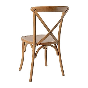 Flash Furniture Advantage Light Brown X-Back Chair