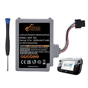 Pickle Power Wii U Gamepad Battery WUP-012 WUP-010 Rechargeable Battery Pack for Nintendo Wii U Gamepad