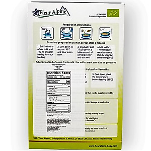 Fleur Alpine Beby Rice Cereal low Allergenic for Babies from 4 months 175g from Germany
