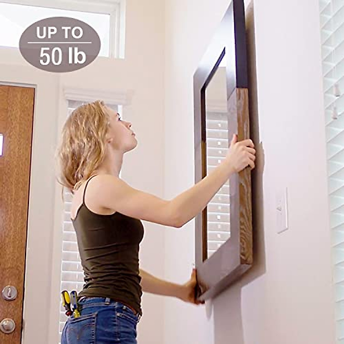 Picture Hanging Hooks, 50 Pcs Heavy Duty 10-50 lbs Picture Hangers Hardware kit with Nails for Picture Frame, Canvas, Mirror Hanging Decoration