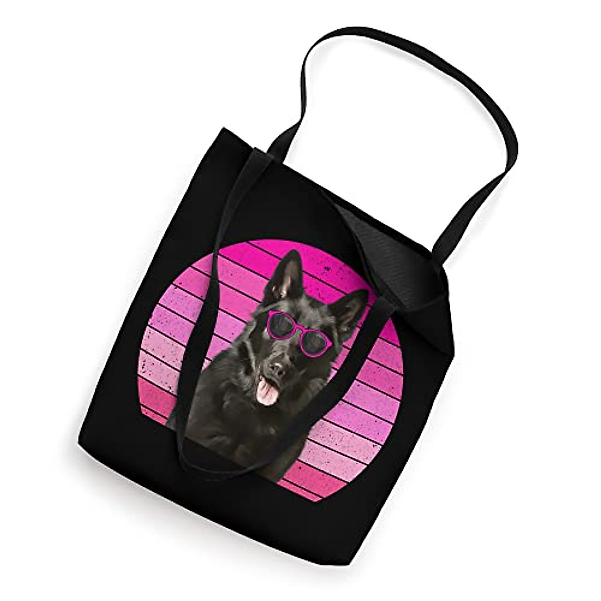 Black German Shepherd For Girls Kids Pink GSP Dog Face Girl Tote Bag