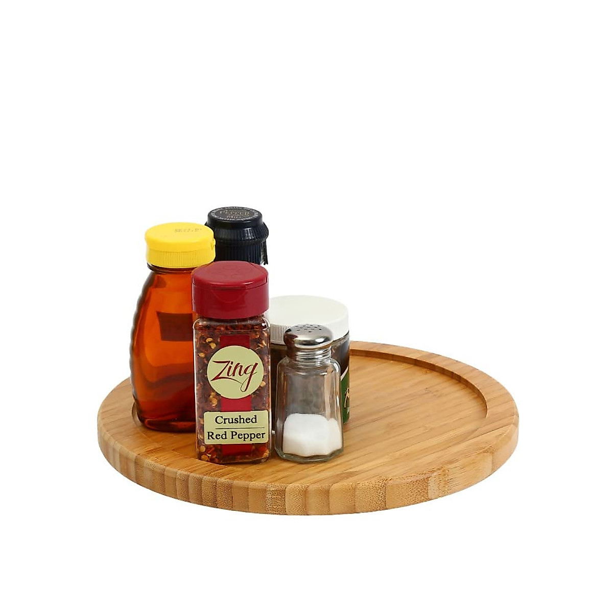 YBM HOME Bamboo Wooden Lazy Susan Turntable 20 Inch Diameter, 481, Brown (481v)