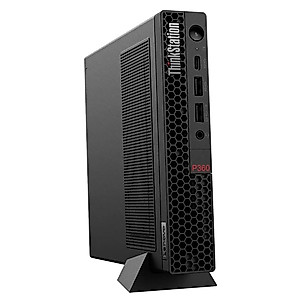 Lenovo ThinkStation P360 Tiny Business Mini Desktop (Intel i7-12700T 12-Core, 16GB RAM, 512GB PCIe SSD, T400 4GB, RJ-45, Display Port, SD Card, Black, Win 10 Pro) with KYB, Mouse, & Hub