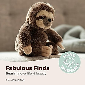 Bearington Lil' Speedy Small Plush Stuffed Animal Three Toed Sloth, 6.5 inches