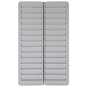 SHINEOFI Rack 28 Pocket Slots Wall Mounted Holder Employee Attendance Work Cards Organizer for Office Warehouse Punch-in Clock Out