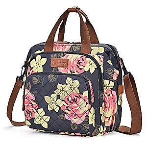 LOKASS Lunch Bag Convertible 3 in 1 Lunch Box Insulated Lunch Backpack Tote Cooler Box Large Capacity Food&Drink Container with Detachable Strap for Women office Beach (Peony)