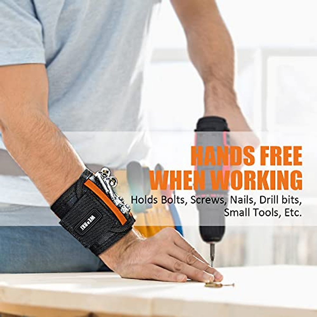 WEARXI Gifts for Men, Stocking Stuffers for Men Magnetic Wristband, Tool Gifts for Men Who Have Everything, 9 in 1 Multitool Pen Set Tech Gifts for Men,