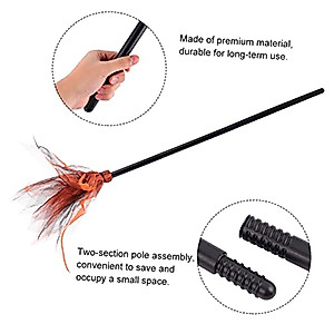 HANABASS 3pcs / Day Net Creative Plastic Halloween Yarn Witchy Broom Broomstick Favors Adults Decoration Wizard Home Wicked Kid Orange Party Accessories Supplies Ornament Childrens Room
