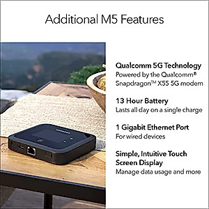 NETGEAR Nighthawk M5 5G Hotspot with WiFi 6 (MR5200) Ultrafast Router | Works Best with AT&T and T-Mobile | Connects Up to 32 Devices | Secure Wireless Network Anywhere