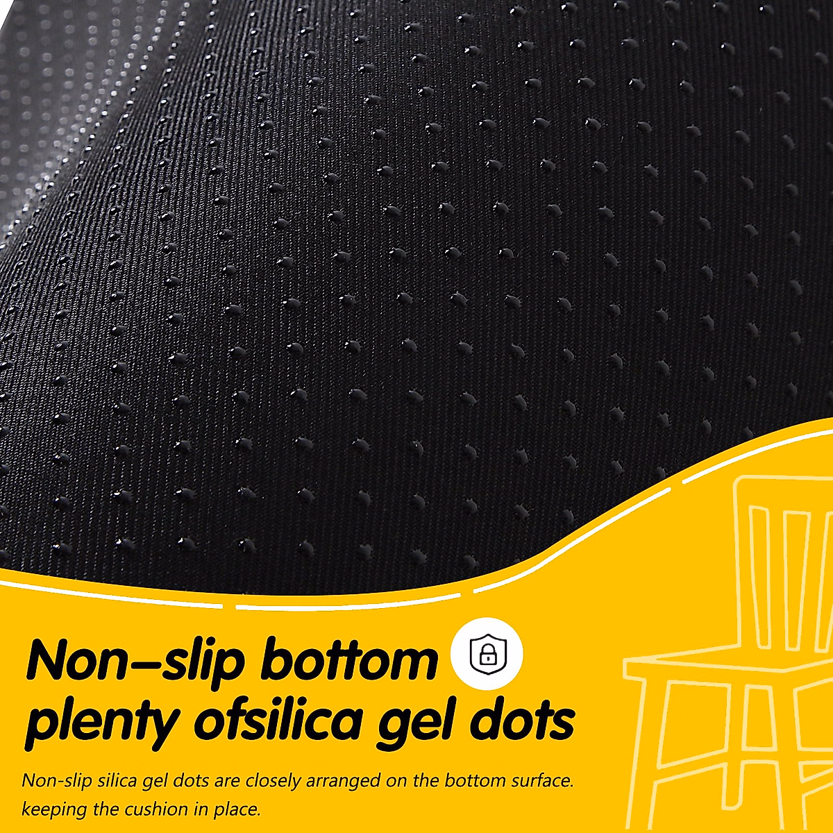 Maphissus 6 Set Memory Foam Kitchen Chair Pad Non Slip 16x16 Dining Seat Cushion with Ties Beige