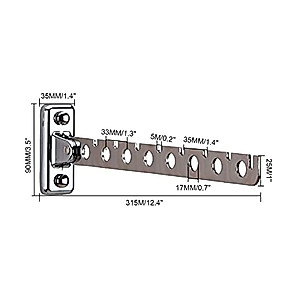 Zivisk 2 Pcs Laundry Hangers Folding Wall Mounted Clothes Hanger Rack with Swing Arm Stainless Steel Heavy Duty Coat Hook for Bathroom, Bedroom, Room (Silver)