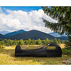 L RUNNZER Single Camping Tent, Pop-Up Net with Upgraded Mesh for Sleeping Outdoor Camping Traveling