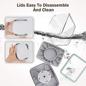 Melovom Pop Food Storage Containers Set Airtight Food Storage Containers with Pop Lids, Kitchen Pantry Organization and Storage, BPA Free, 2 x 2.8Qt