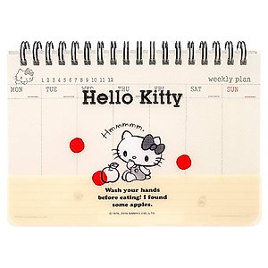 Sanrio Hello Kitty PP Cover Weekly Scheduler/Memo Pad/Planner 1pc (Yellow)
