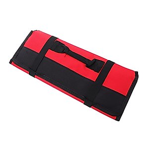 KICHOUSE 1pc Roll 22 Bag Chef Supplies Roller Bag Electronics Tool Kit Kitchen Bag Satchel Outdoor Tools Pouch Dinnerware Holder Cutlery Rack Red Oxford Cloth Repair
