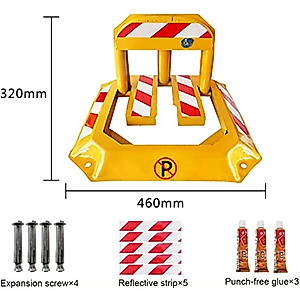 HEIMP Parking Post, Parking Barrier, for Parking Lot Wheel Stop Stoppers,Car Ground Lock, Parking Space Lock, Parking Pile Parking Space Lock Parking