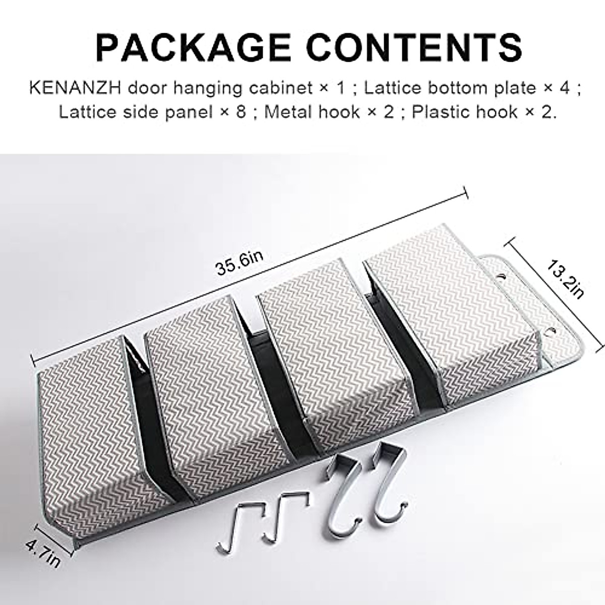 BluOcnMkt 4-Shelf Hanging Closet Organizer Door Hanging Shoe Organizer for Storing Shoes, Cosmetics, Stationery, Sundrie