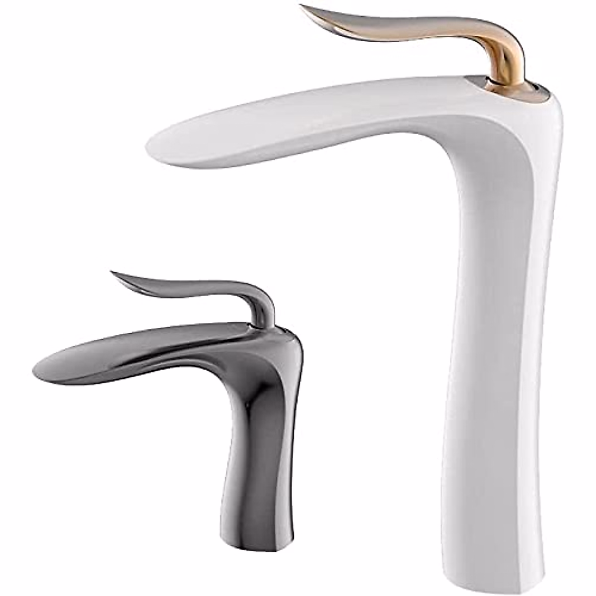 JBQ Bathroom Faucets Bathroom Sink Faucet Bathroom Basin Brass Faucet Sink Faucet hot and Cold Single Handle countertop Installation Toilet Crane Faucet (Color : Brushed Gold S)