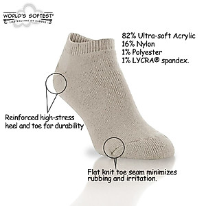 World's Softest Socks Classic Low - Comfortable Mens Socks (as1, alpha, m, regular, regular, Stone)