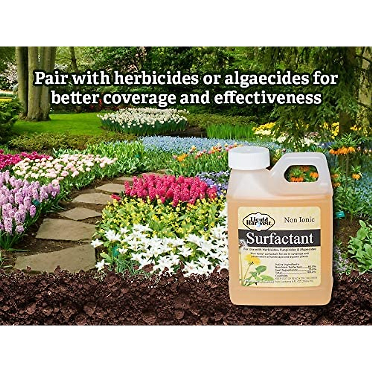Liquid Harvest Surfactant 8 oz and Mesotrione 8 oz Bundle for Effective Lawn & Turf Grass Weed Control