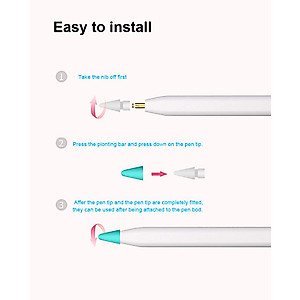 JanCalm for Apple Pencil Tips Cover,(10 Colors) Premium Silicone Slim Lightweight Thin Protective Case Noiseless Drawing for Apple Pencil 1st Gen/Pencil (2nd Generation) (10 Pcs,Box Pack)