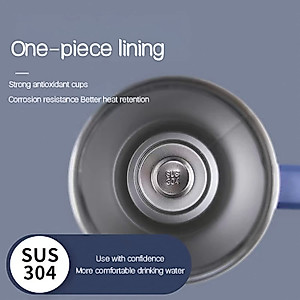 Portable stainless steel vacuum insulation cup with lid and straw for water, smoothies, iced tea or coffee, etc. (湖水绿)