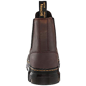 Dr. Martens Unisex Embury Chelsea Boot, Dark Brown Crazy Horse, 7 Women/6 Men