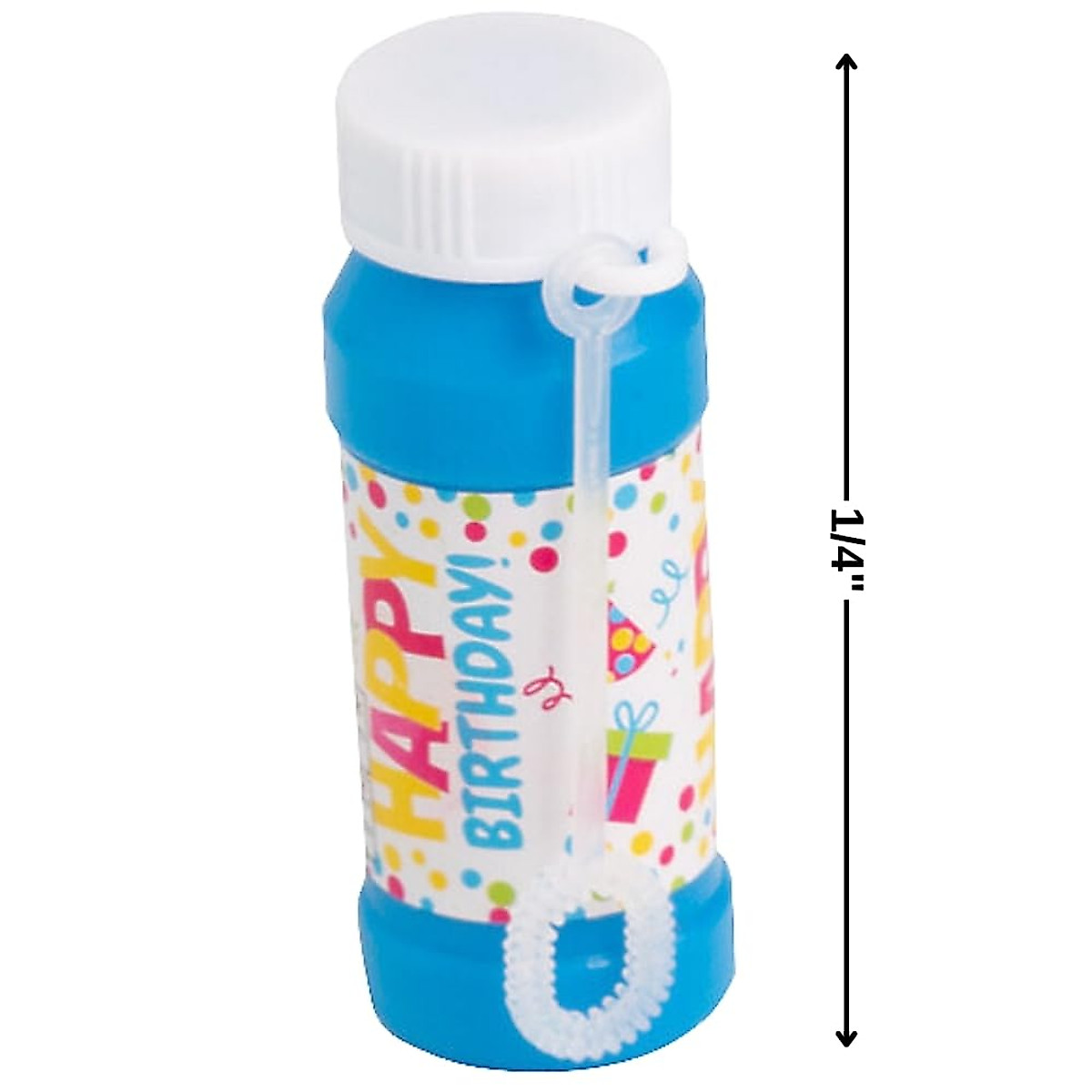 Fun Express Happy Birthday Bubble Bottles - 12 Pieces - Great for Kid Party Supplies and Giveaways