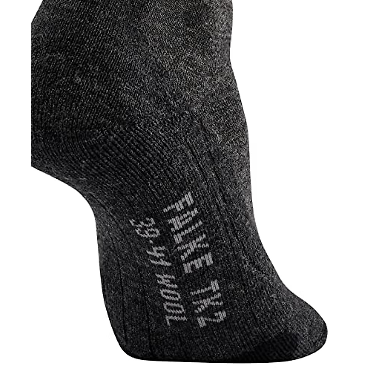 FALKE Men's TK2 Explore Wool Hiking Socks, Mid Calf, Medium Padding, Athletic Sock, Breathable Quick Dry, Merino Wool, Grey (Smog 3150), 6.5-8.5, 1 Pair