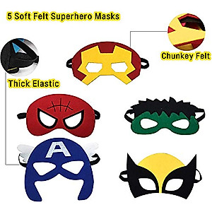 Superhero Party Supplies Cake Stand Superhero Party Favors Cupcake Stand for Kid's Birthday Party Decorations+ Masks
