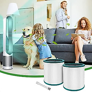 NXBHG TP01 TP02 Replacement Filter 2 Pack Compatible with Dyson Pure Cool Link TP01, TP02, TP03, BP01, AM11 Tower, NXBHG 360° True Filter, Compare to Part # 968126-03