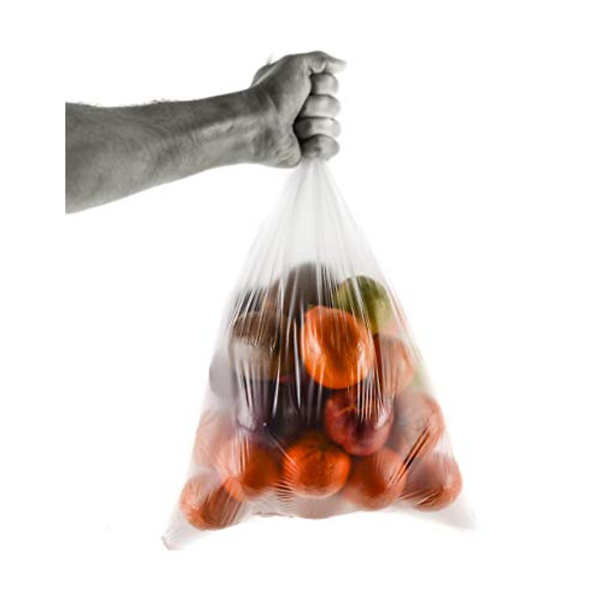 EcoQuality 18" x 24" Plastic Produce Bags on a Roll 250 Bags/Roll - Food Storage Bags, Clear Plastic Bags for Vegetables, Food, Fruits, Bread, Pet Waste Bags, Grocery Bags, Supermarket Bags (1)