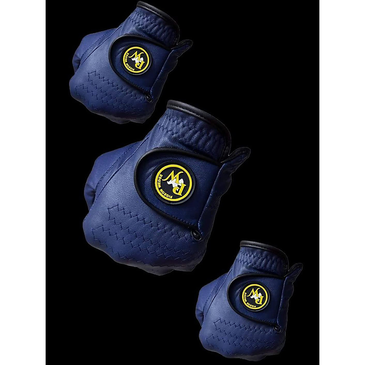 PIGEON WEDGE Leather Golf Glove Men for Right Handed Golfers, Lambskin Leather, Comfortable Design, Maximum Grip, All Weather Golfing Glove, Worn On Left Hand, Breathable