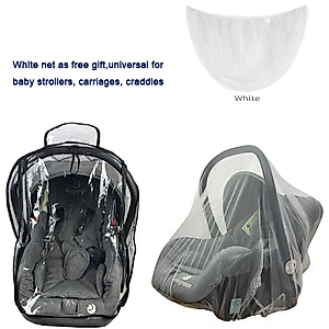 Baby Car Seat Rain Cover Universal Weather Shield Waterproof,Easy Access Zipper,Side Ventilation,EVA Material,Newborn Infant Child Travel Accessories
