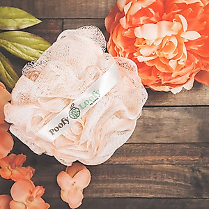 Arilexa 75g Loofah Shower Bath Sponge | Large Shower Ball for Cleaner, Smoother Skin - Long Durability - Easy to Hang & Use - Exfoliate Skin Body Wash, 4 Colors