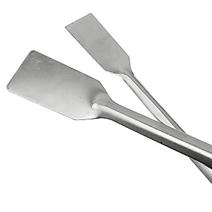 Lind Kitchen 2PCS 20cm/30cm Stainless Steel Lab Spoon Spatula Laboratory Sampling Spoon Mixing Spatula (One Spoon Side and One Shovel Side), Experiment Equipment