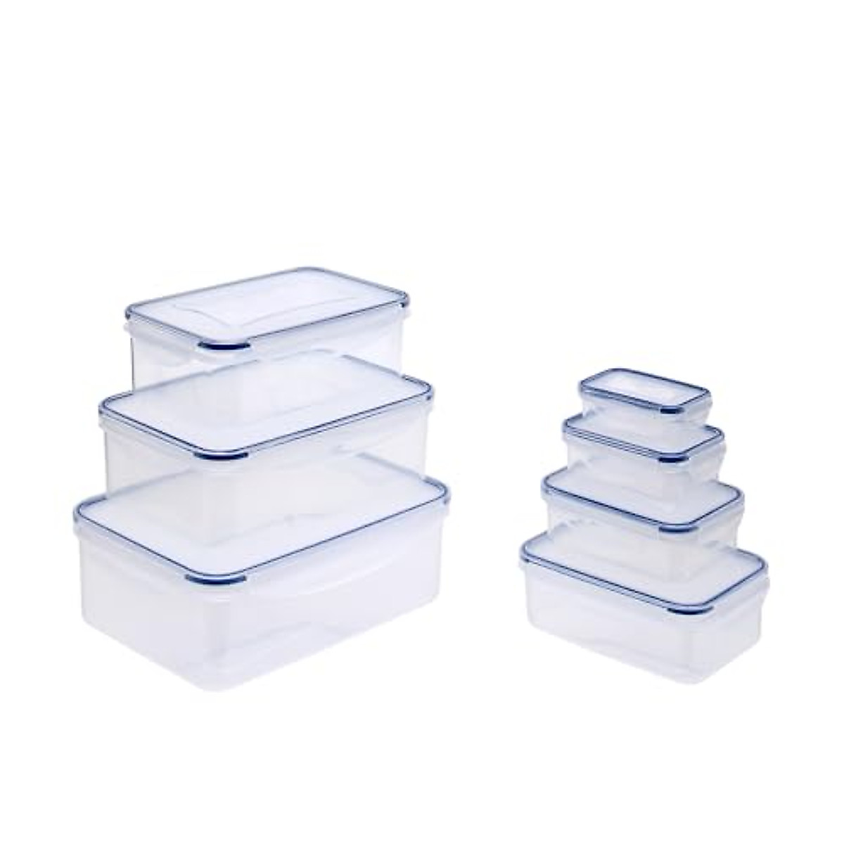 Maturi Food Storage Containers Set of 7 with Airtight Lids, BPA Free, 0.12L-3.8L