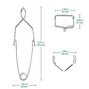 stonylab 5pk Test Tube Clamps, Laboratory Chrome Plated Iron Test Tube Holders Stoddard Clamps with Finger Grips, 6.5 inch Length
