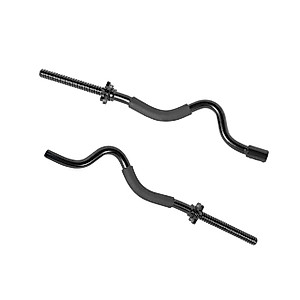 CAP Barbell RB-48T2B Super Curl Bar, Black, 48"