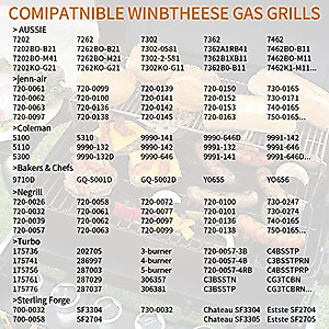 Kingsource 16.1" Stainless Steel Grill Burners Replacement, Heavy Duty Cast Grill Burner 1 PC for Bull,Bull Cal Flame Blaze Aussie Bakers Chefs Turbo Thermos Char Broil Jenn Air Nexgrill