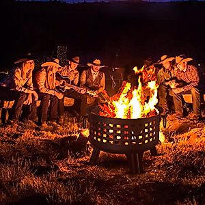 ZLXDP Multi-Function Bonfire Basin Winter Heating Outdoor Courtyard Charcoal Fire Pit Garden Household Barbecue Rack