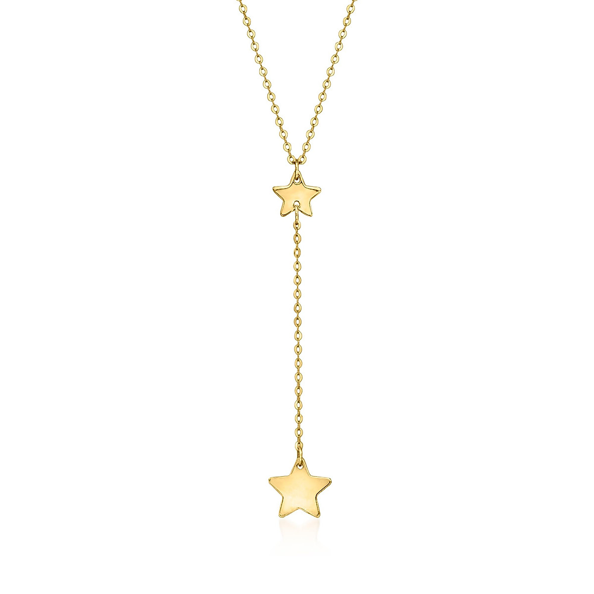 RS Pure by Ross-Simons Italian 14kt Yellow Gold Star Y-Necklace. 18 inches