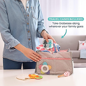 Grabease Baby Spoons Toddler Utensils Toddler Silverware Baby Utensils, BPA-Free & Phthalate-Free for Baby & Toddler, 2 Sets, Teal and Gray