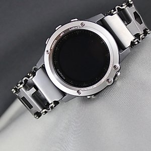 BestTechTool watch adapter compatible with LEATHERMAN TREAD and compatible with GARMIN watch (vivoactive 4/Darth Vader/First Avenger, Black-TREAD LT)