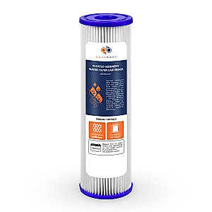Aquaboon 20 Micron Pleated Sediment Filter Cartridge 10" x 2.5" Whole House Water Filter Replacement Compatible with WFPFC3002, WHKF-WHPL, 6-Pack