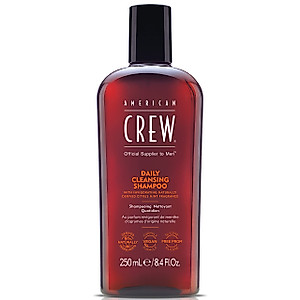 American Crew Shampoo for Men, Daily Cleanser, Naturally Derived, Vegan Formula, Citrus Mint Fragrance, 8.45 Fl Oz
