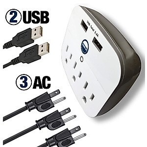 Cruise Power Strip & Travel Night Light for Cruise Ship Cabin - Must Have Cruise Accessories Bundle