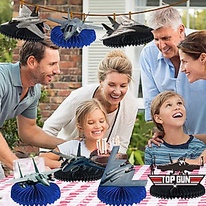 Aircraft Happy Birthday Honeycomb Centerpieces Airplane Aviation Fighter Theme Decor for Boys Men 1st Birthday Party Baby Shower Fighter Jet Party Supplies Favors Decorations Photo Booth Props Gift