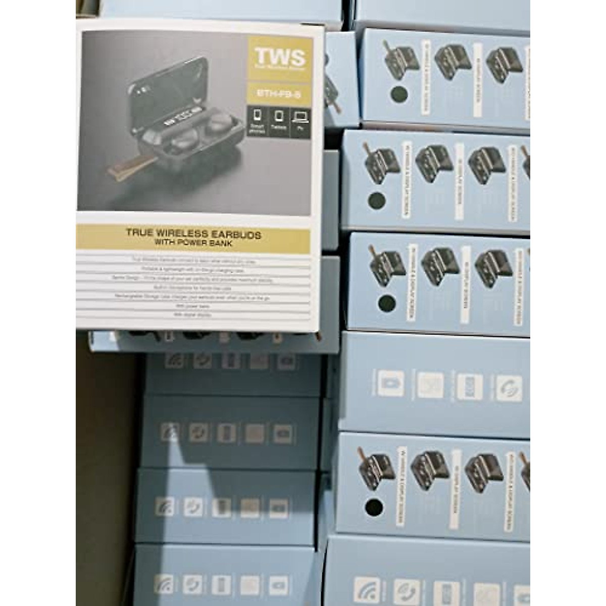 TWS F9, Bluetooth Earphones (Black). Touch Access Wireless & Bluetooth. Android & iPhone, Great Sound/Bass. USB Cable & Chargeable Case. Extra Buds Included. Good for Travel, Gym, All The Above.